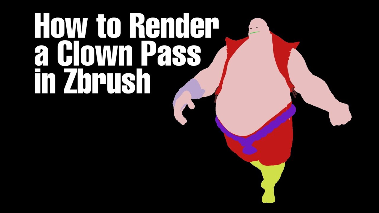 How to Render a Clown Pass in Zbrush - YouTube