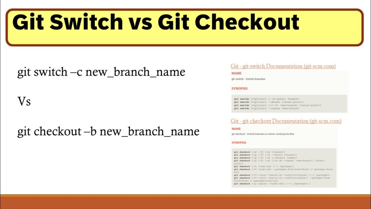 Git Checkout vs Git Switch - YouTube
