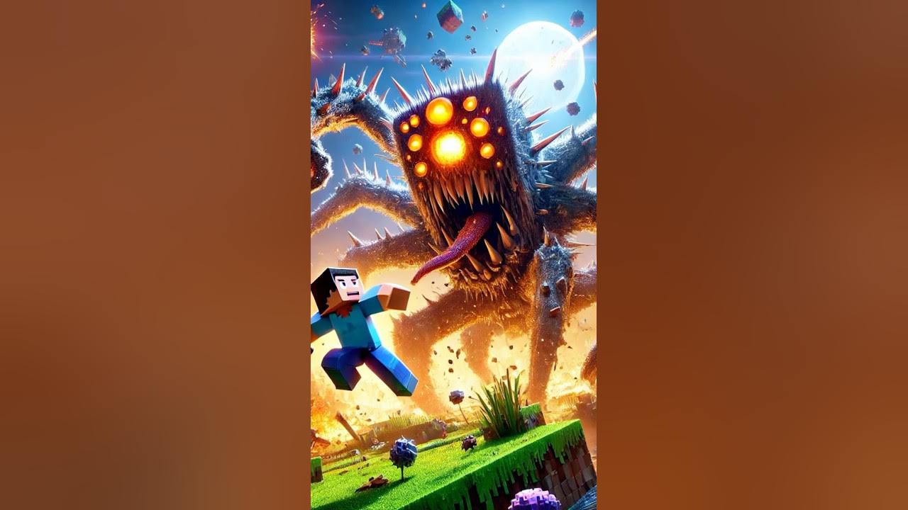 Il FIGHT DES MONSTRES MINECRAFT !? 🔥😱#youtube #shorts #minecraft # ...