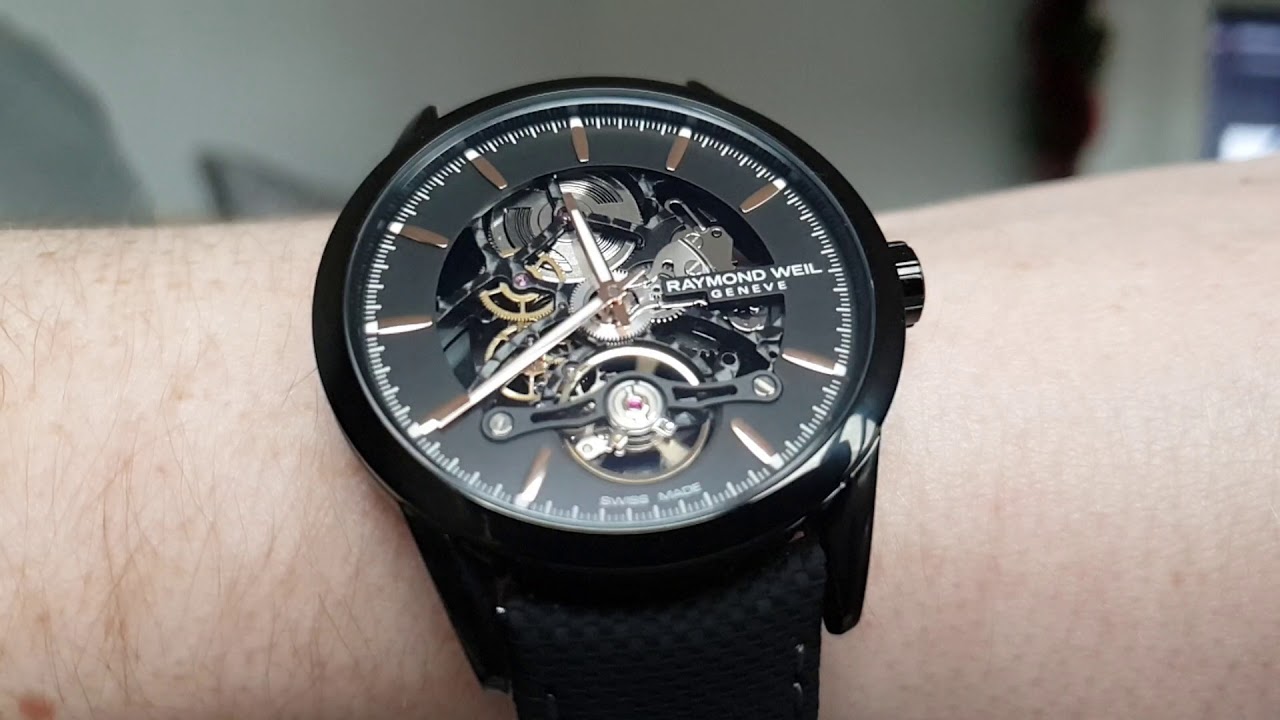 Amazing swiss skeleton watch 2785-bc5-20001 freelancer - YouTube