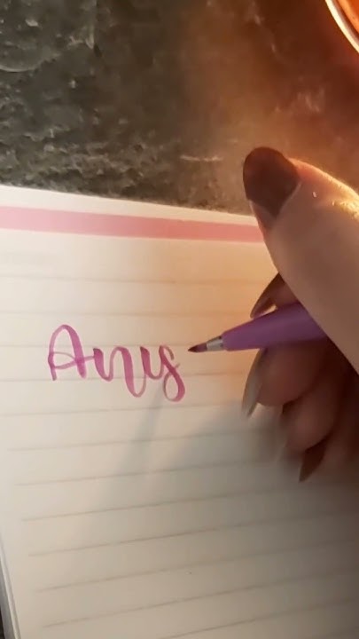 writing your names in calligraphy anisha #shorts - YouTube