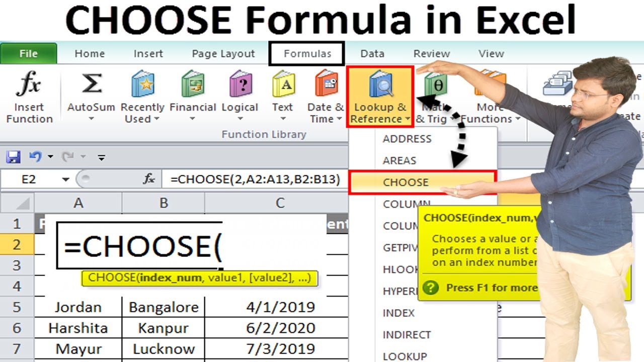 How do you use choose Excel function?How do I use the Choose function ...