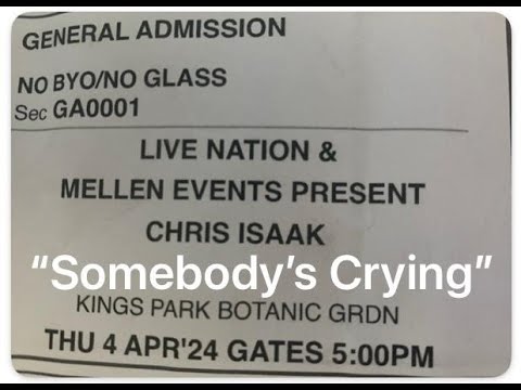 Chris Isaak "somebodys crying" LIVE partial clip 04/04/2024 Perth ...