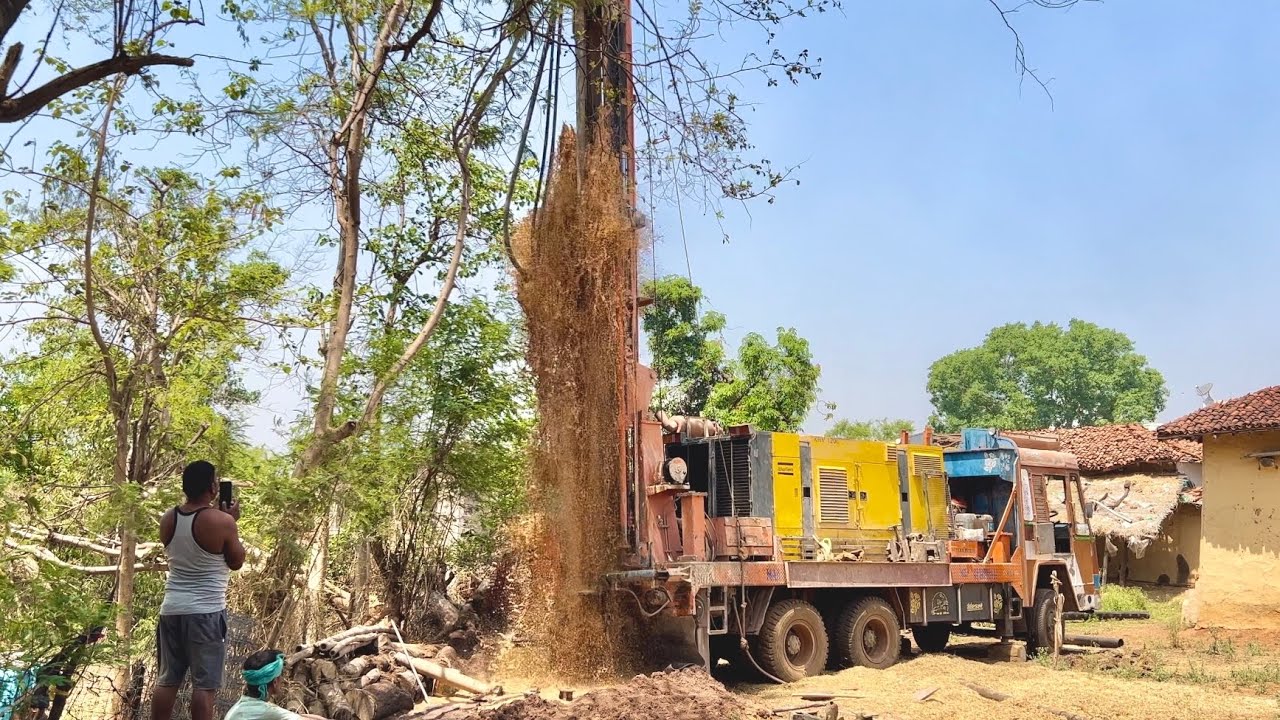 Borewell Drilling - 5 Hp Motor 299 Feet Deep boring With Coconut water ...