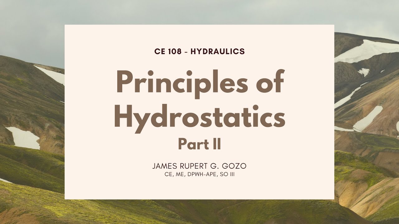 Principles of Hydrostatics Part II - YouTube