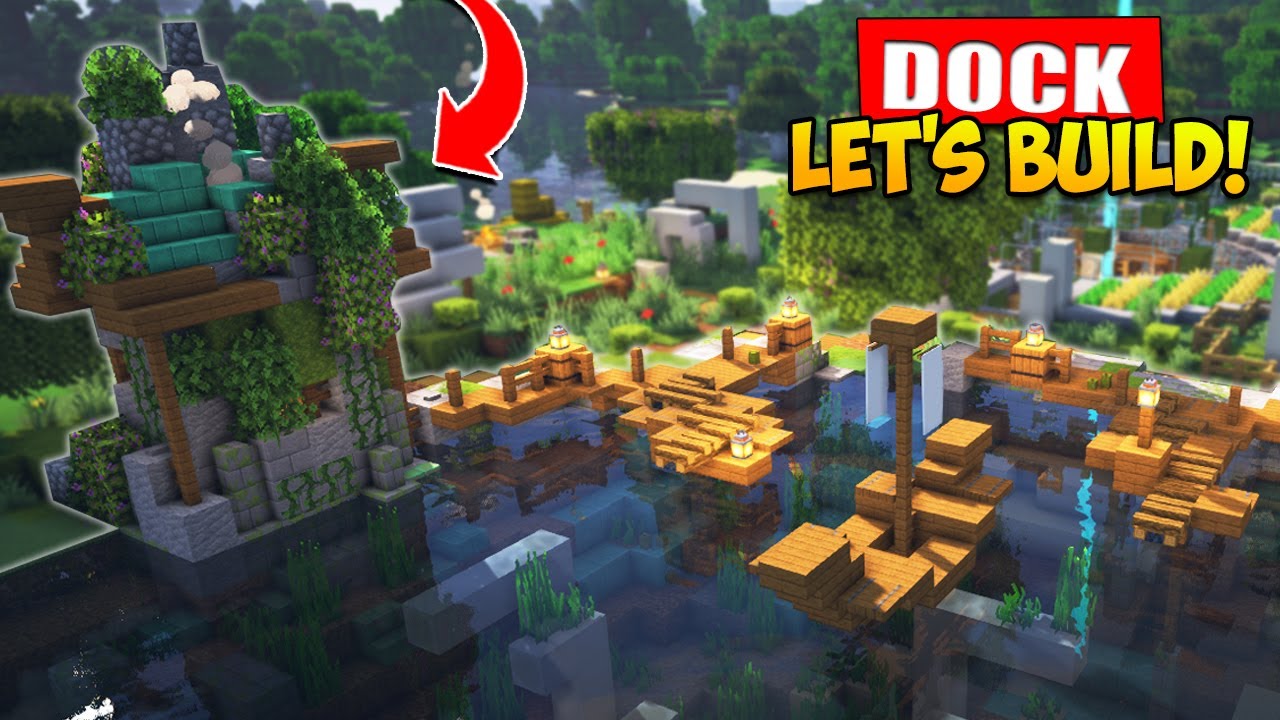 How to build a Beautiful Minecraft Dock - Full Tutorial - YouTube