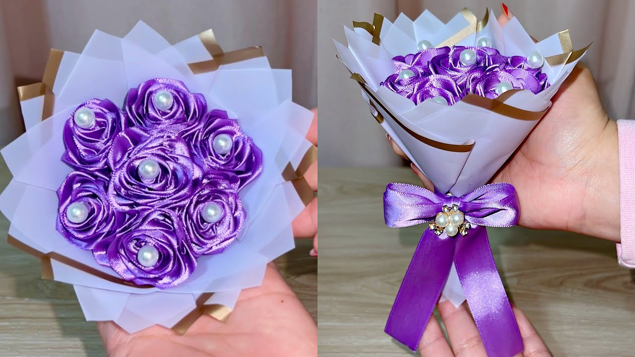 Mini Ramo con Flores Eternas de 7 Rosas Minis FÁCIL - YouTube