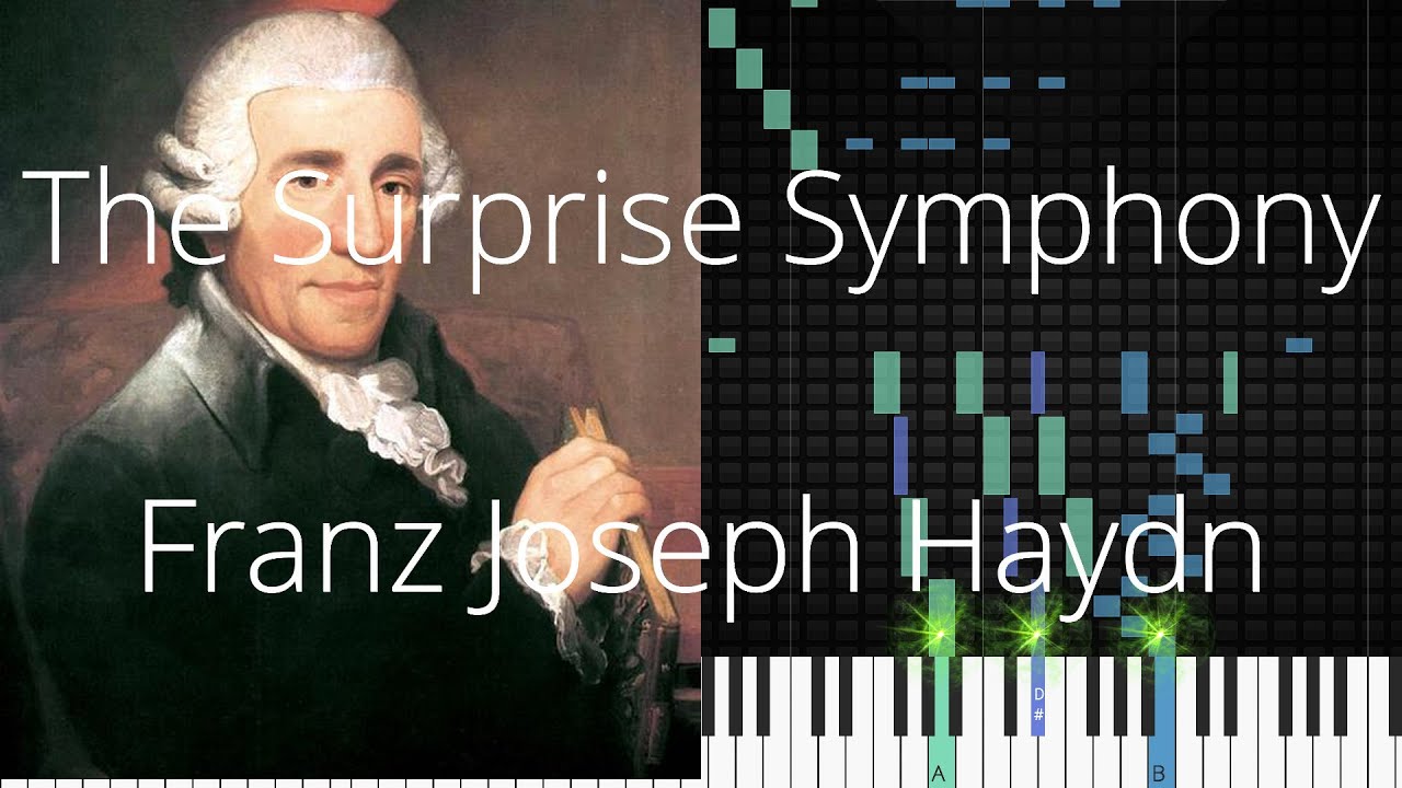🎹 The Surprise Symphony, Franz Joseph Haydn, Synthesia Piano Tutorial ...
