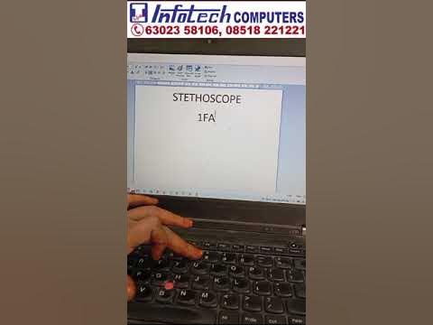 Create STETHESCOP In Word Document | Infotech Computers Bhagya Nagar Kurnool 6302358106#training ...