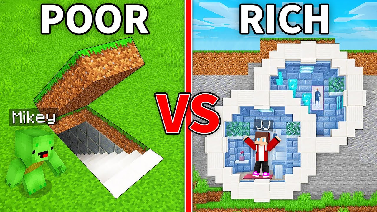 JJ and Mikey Found UNDERGROUND Secret Base in Minecraft - Maizen - YouTube