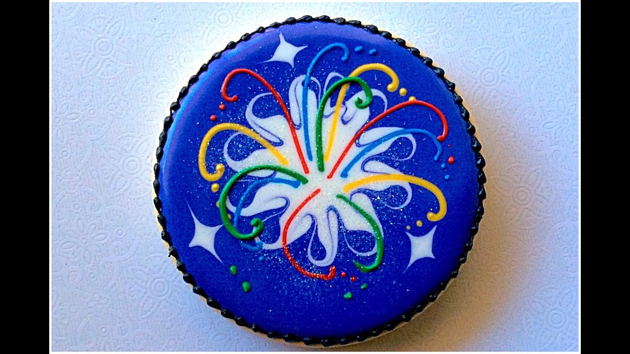 Simple firework cookie. My little bakery. - YouTube