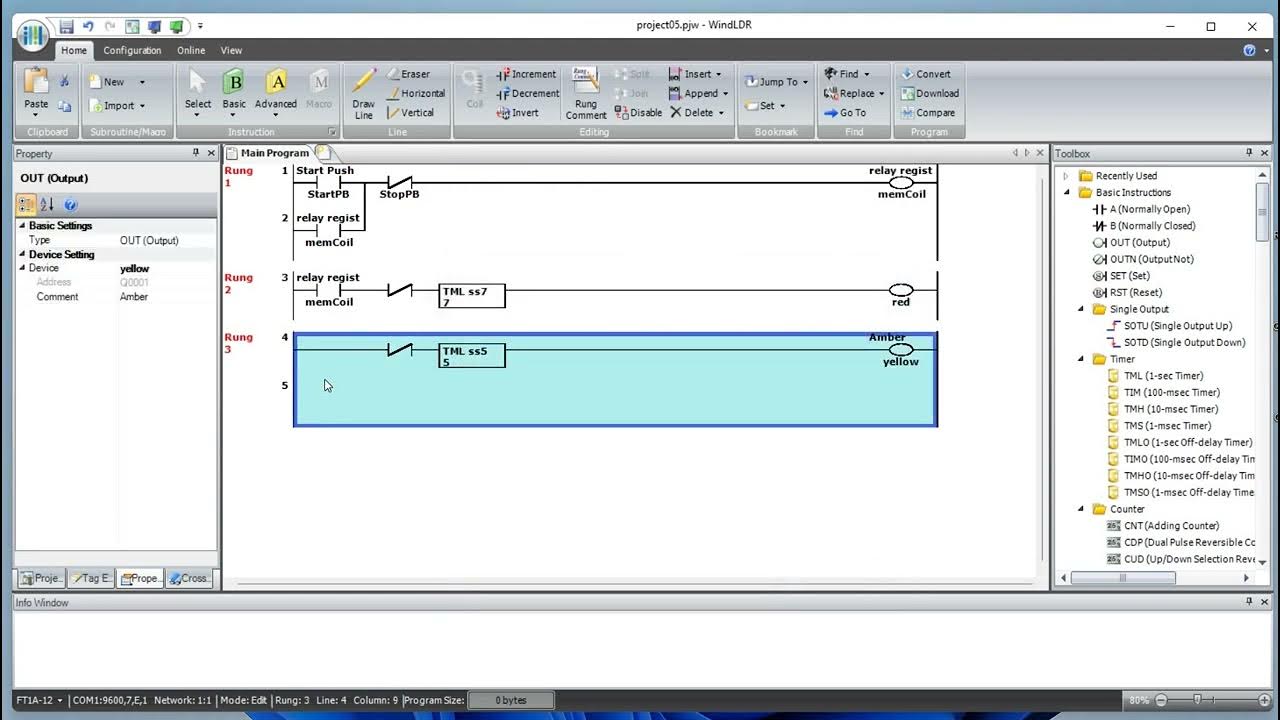 6 an Idec Plc Programming Red Yellow Green Light Output using timer ...