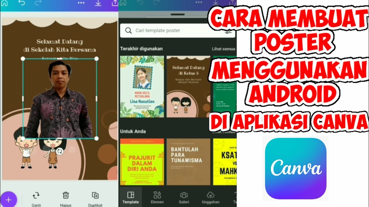 CARA MEMBUAT POSTER DI HP ANDROID - YouTube