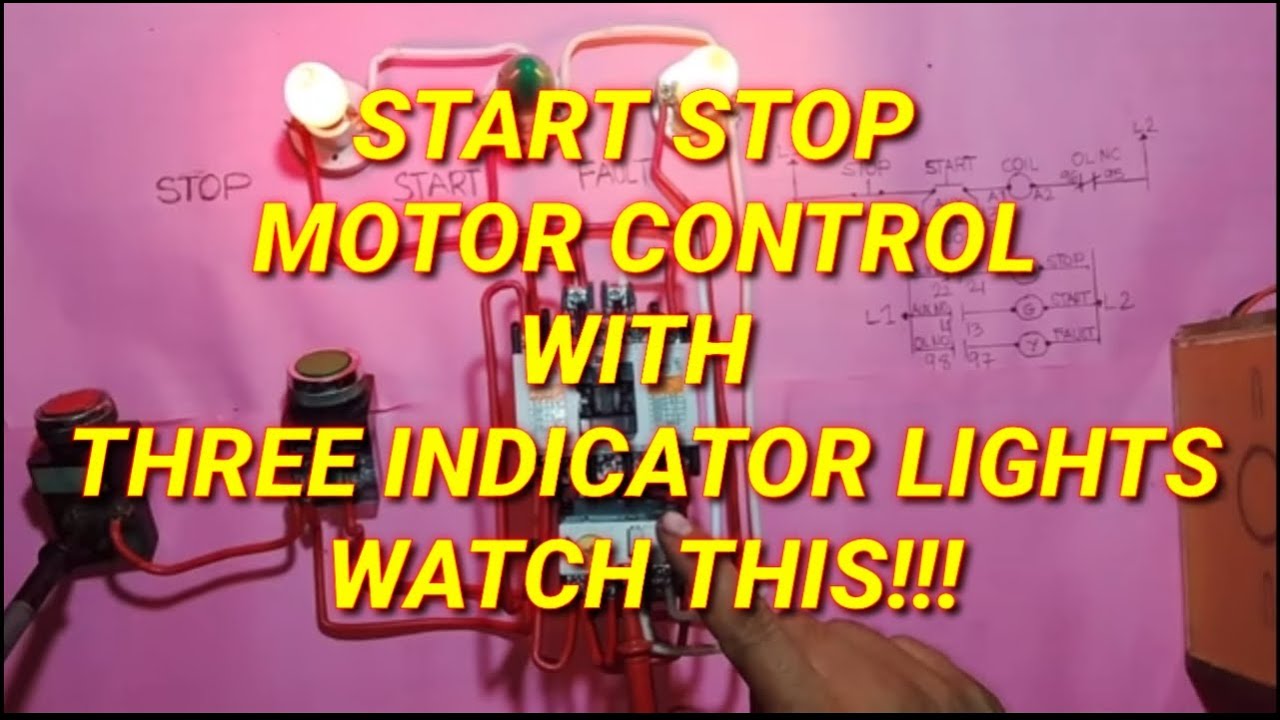 START STOP MOTOR CONTROL WIRING (TAGALOG) - YouTube