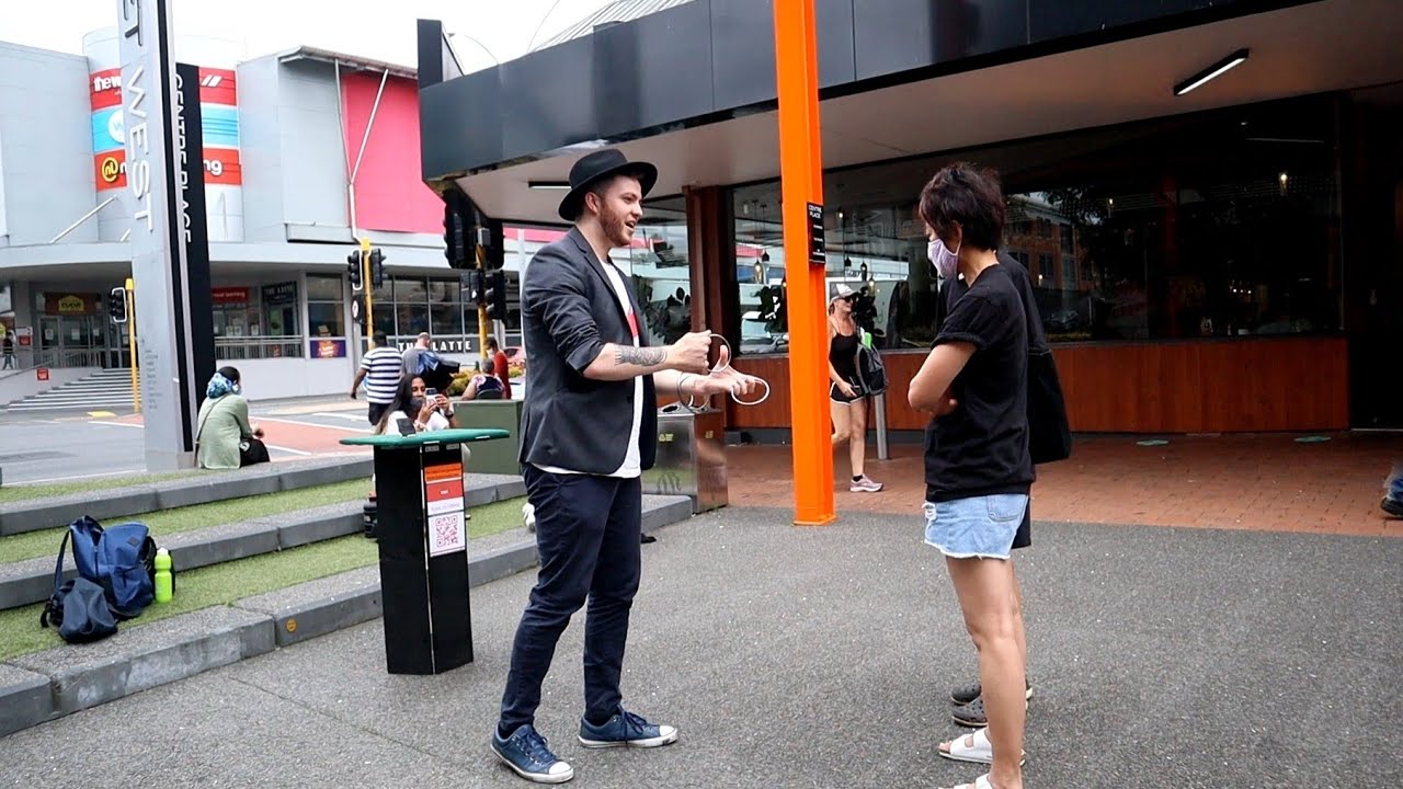 My first time as a busking magician! #magic #busking #streetmagic # ...