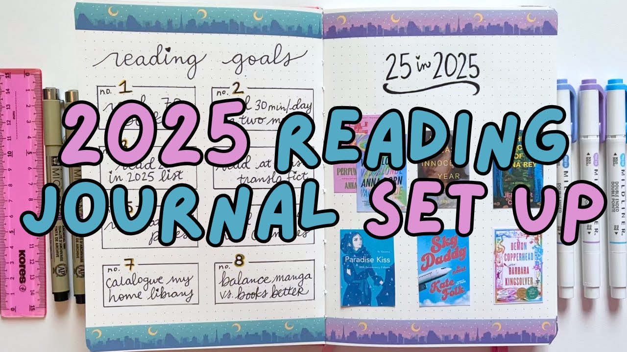 setting up my 2025 reading journal 📖🖊️sneak peak! - YouTube