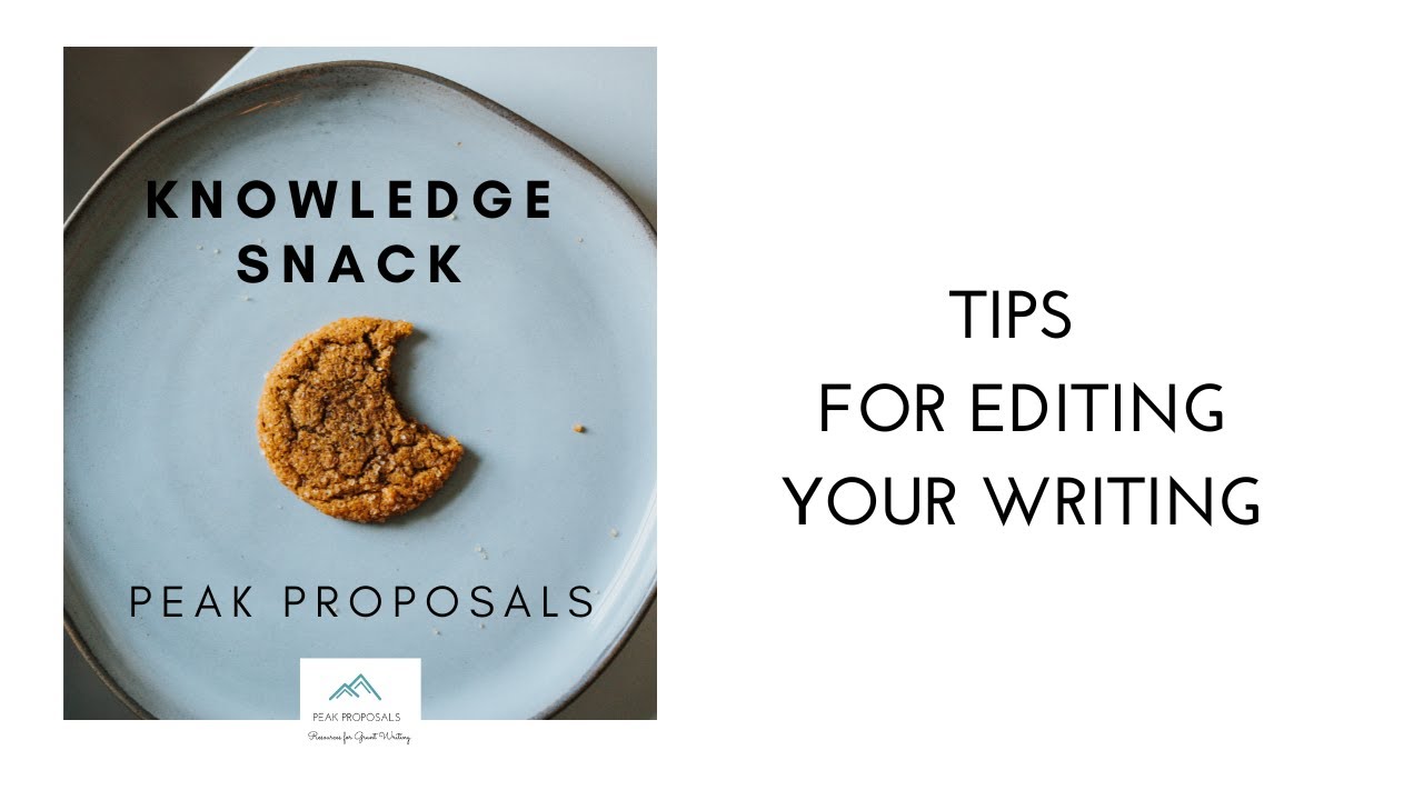 Tips for Editing Your Writing - YouTube