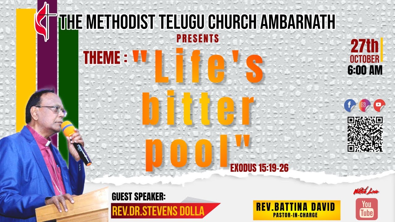 METHODIST TELUGU CHURCH AMBARNATH | SUNDAY WORSHIP SERVICE | 27TH OCT ...