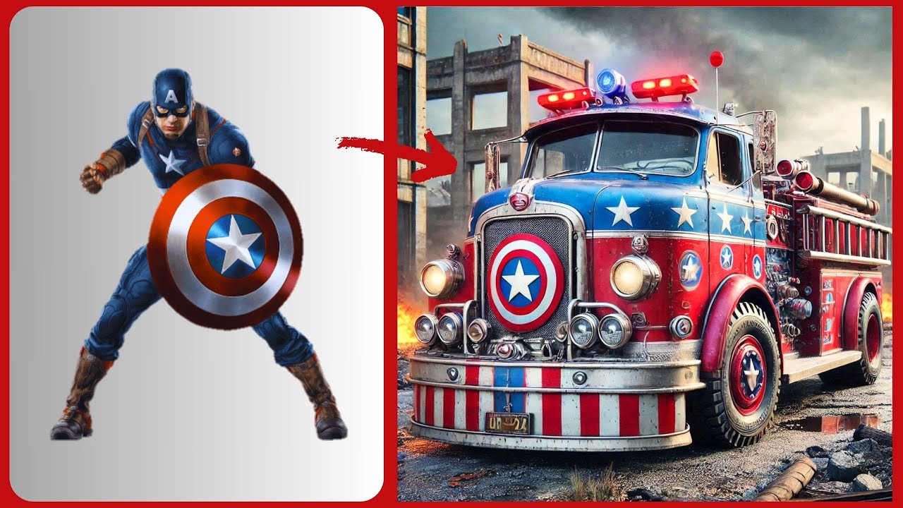 AVENGERS As a Truck Fire VENGERS ALL Characters ( Superhero's Marvel ...