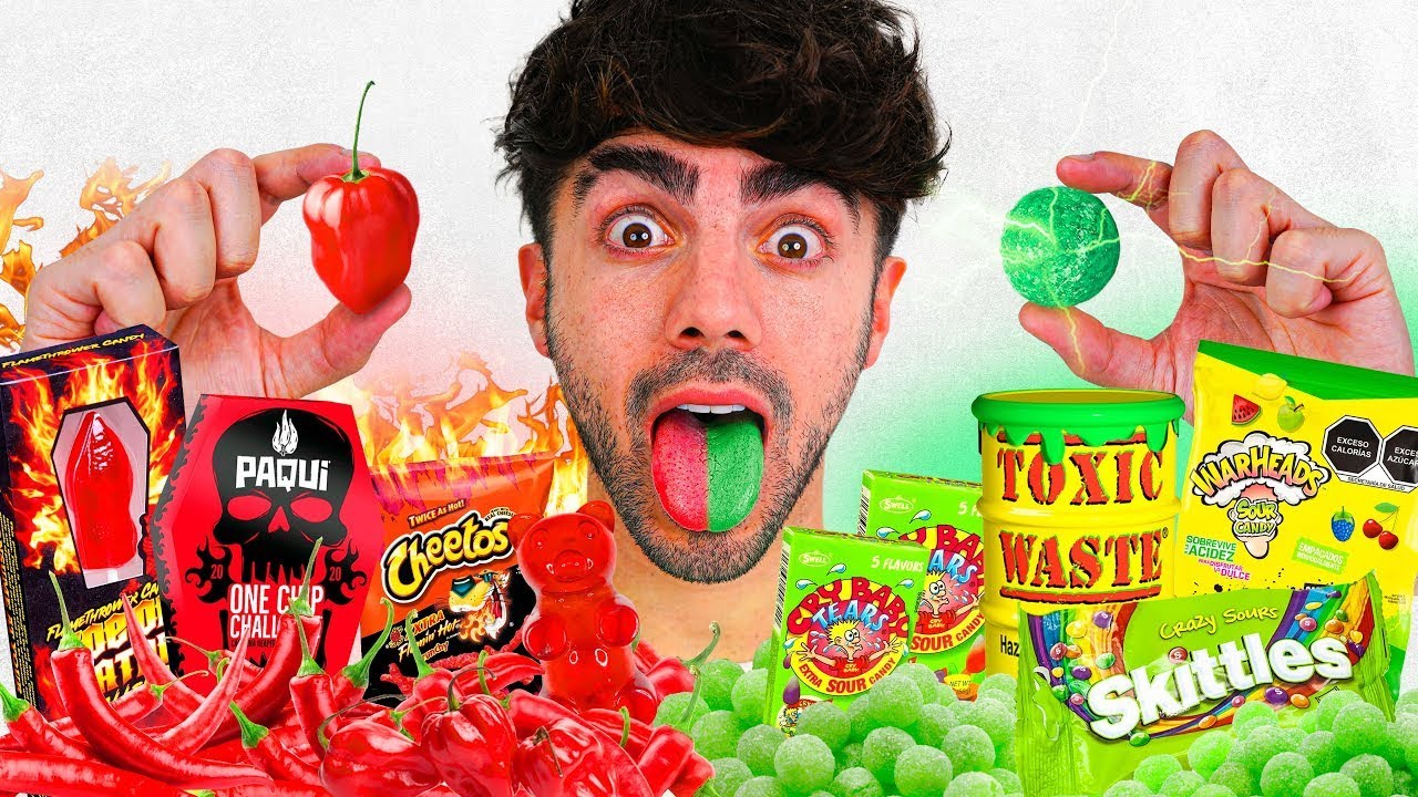 PROBAMOS LOS DULCES MÁS ÁCIDOS Y PICANTES DEL MUNDO - YouTube