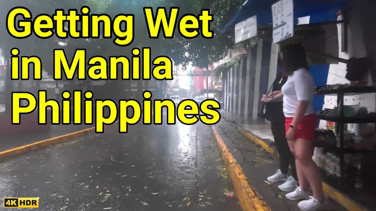 [4K] Walking in Heavy Rain in Manila Philippines | City Sounds Rain ...