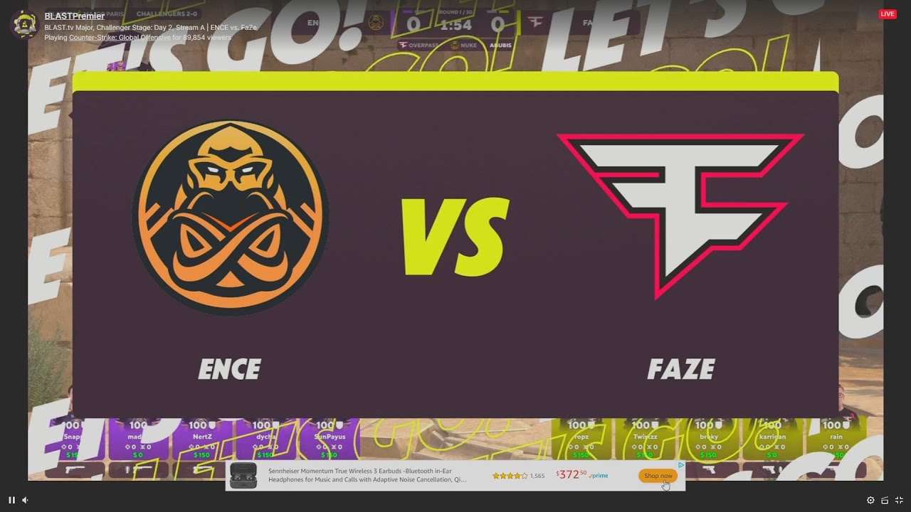 CSGO Major Paris 2023 Ence vs Faze final map - YouTube