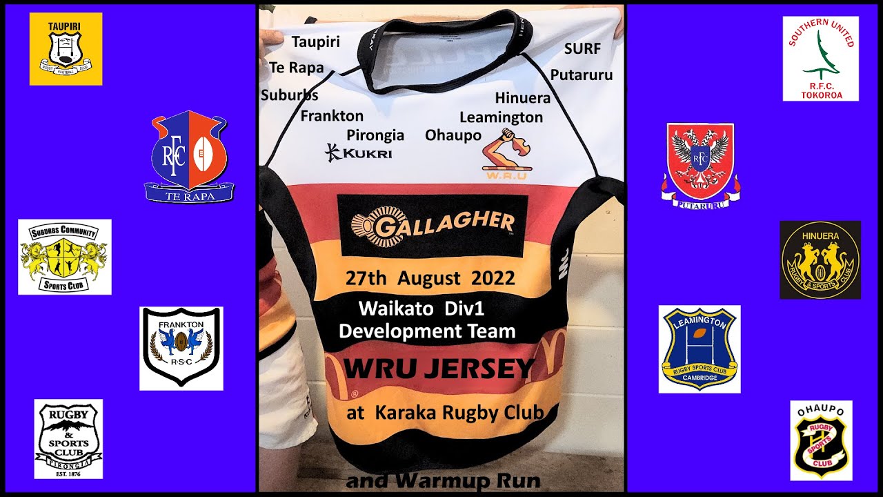 WRU Divisonal Development Teams Waikato Jersey Presentation 27th August ...