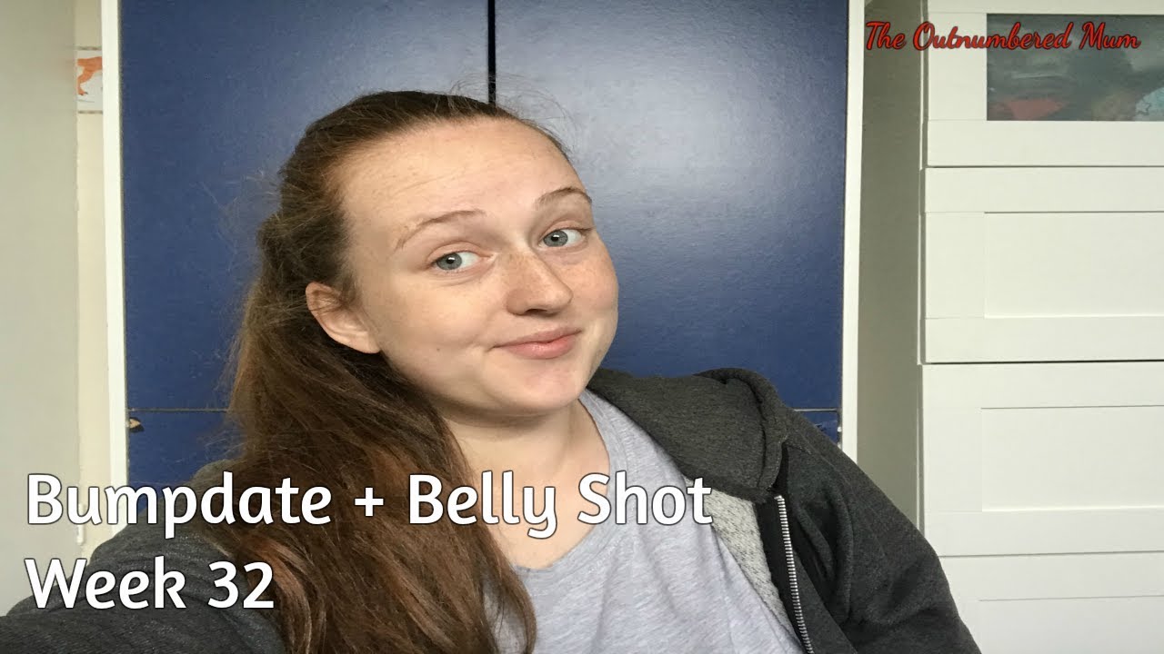 Pregnancy Bumpdate + Belly Shot Week 32! Baby Number 2! - YouTube