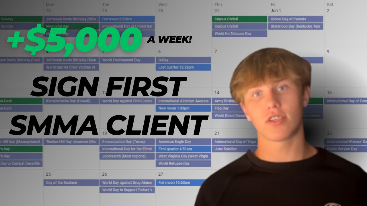 how to sign 3 smma clients in 30 days - YouTube