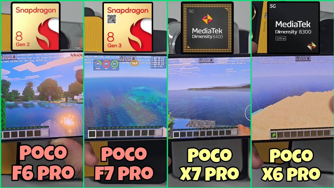 SAIU NOVA ATUALIZAÇÃO MINECRAFT VISUAL VIBRANTES POCO X6 PRO VS POCO X7 ...