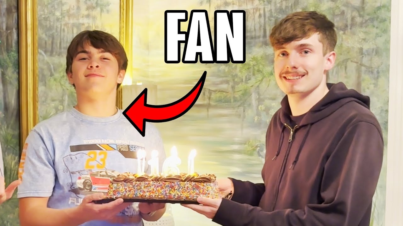 I Surprised A Fan For His Birthday! - YouTube