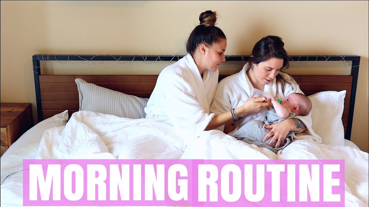 MORNING ROUTINE WITH A 4 MONTH OLD!! | Sam&Alyssa - YouTube