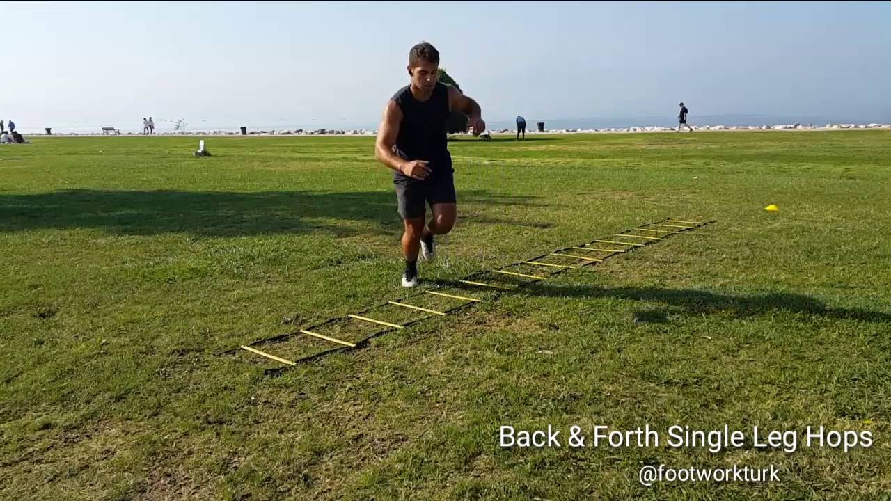 Ladder Drills : Back & Forth Single Leg Hops - YouTube