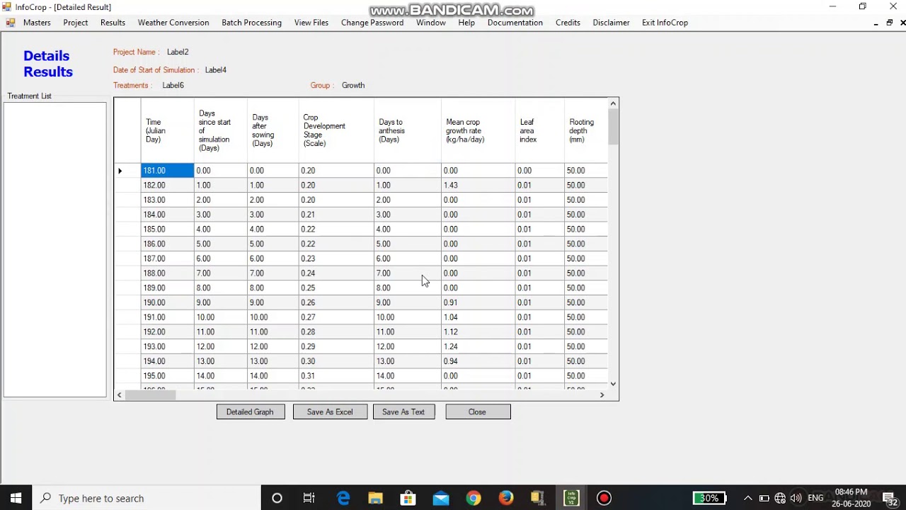 INFOCROP Part - 5 - Crop Yield Simulation - YouTube