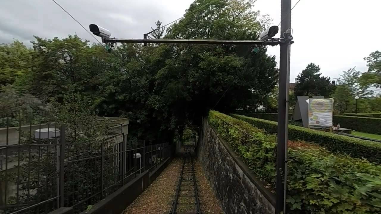 taking Polybahn funicular in Zurich - YouTube