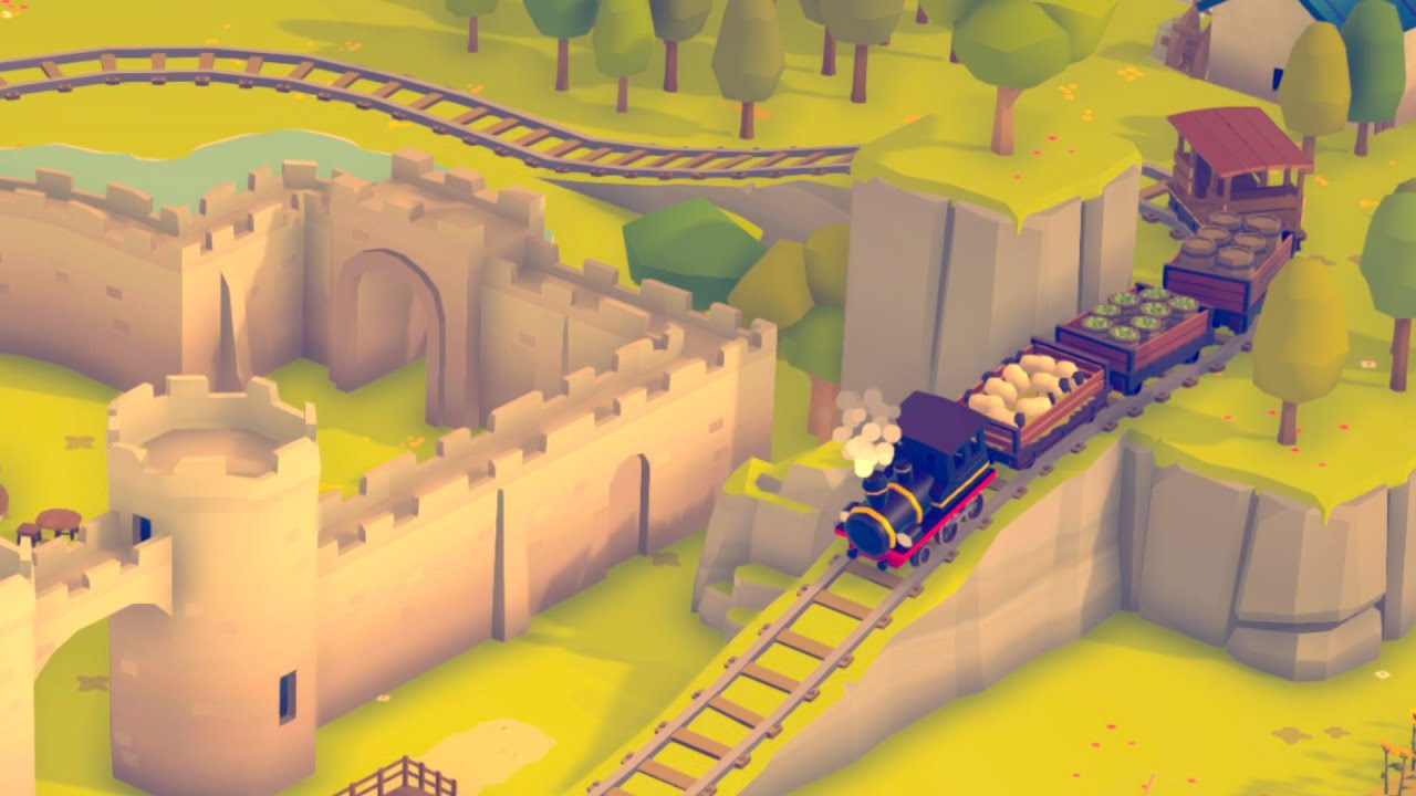 Steam Train on Castle Track - Islands and Trains - Speedbuild - YouTube