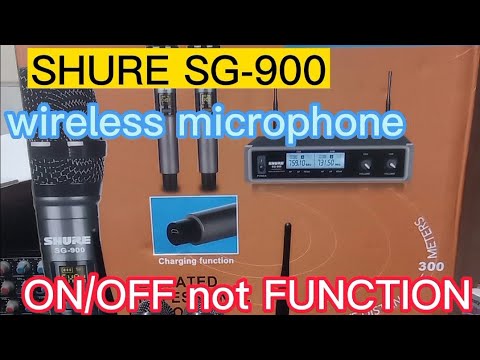 SHURE SG-900 wireless microphone ON/OFF not function - YouTube