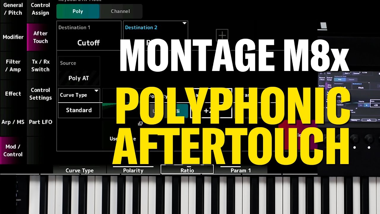 Montage M8x polyphonic aftertouch - YouTube