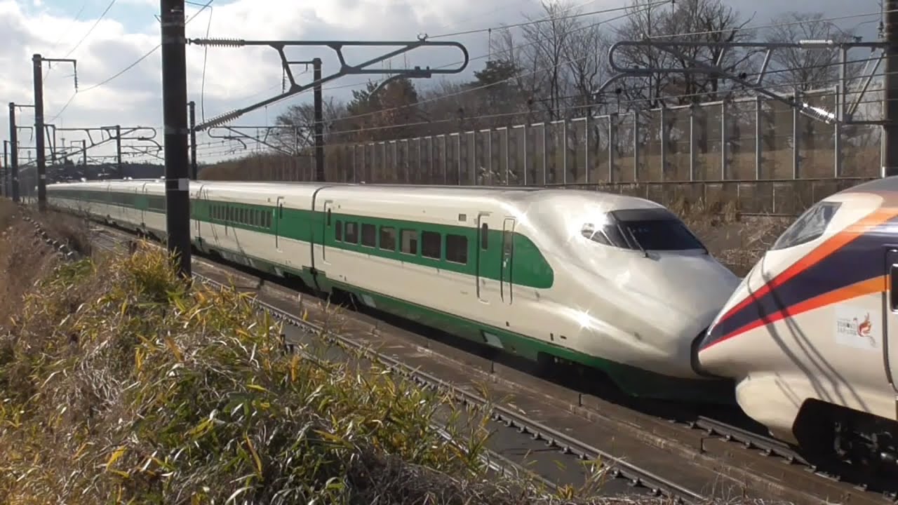 『E2系 J66編成･｢200系｣特急やまびこ177号』& 『E3系 L65編成･｢現･銀つば｣特急つばさ177号』2022/12/30(JR東北新幹線) #200系カラー新幹線 #200系 ...