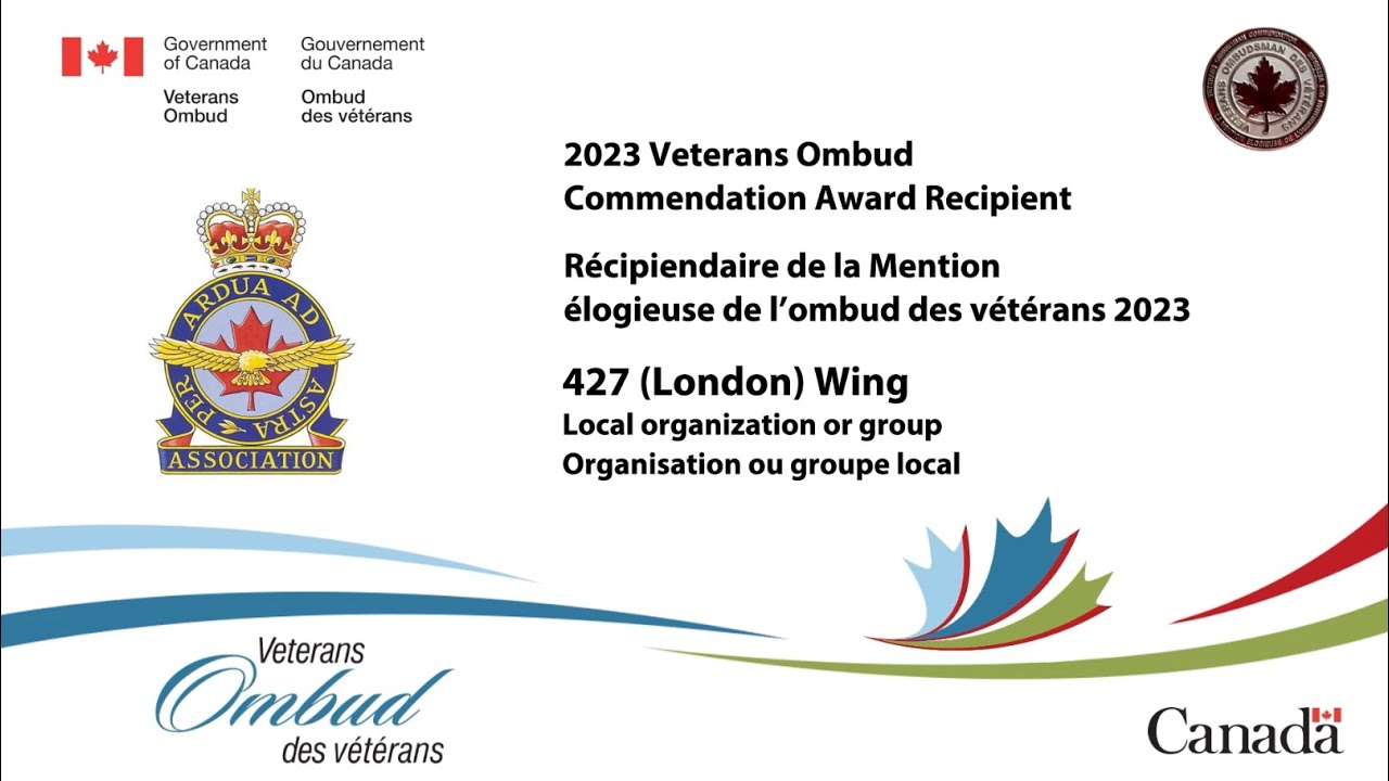 427 Wing - lauréats de la Mention élogieuse de l’ombud des vétérans ...