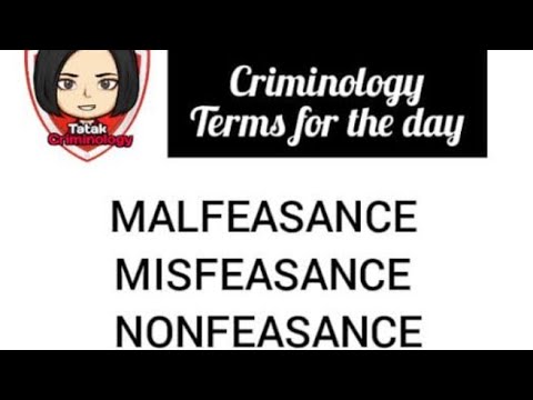 Malfeasance Misfeasance Non feasance - YouTube