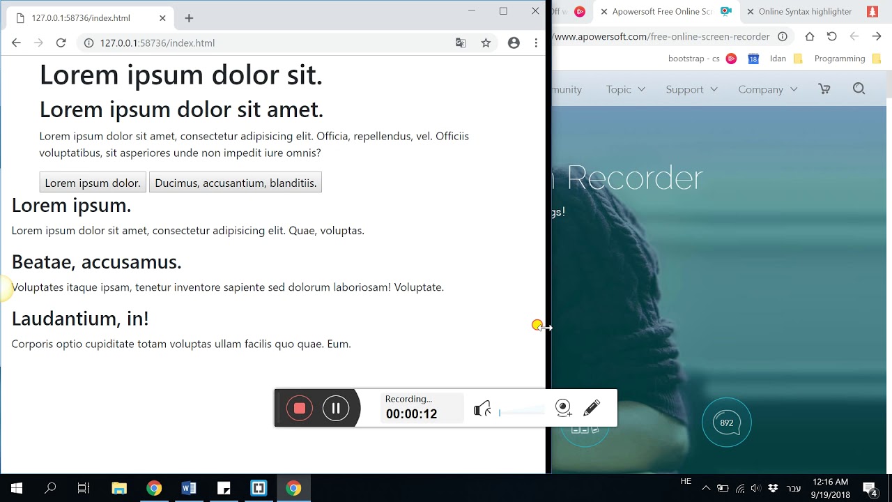 bootstrap: container vs container-fluid - YouTube