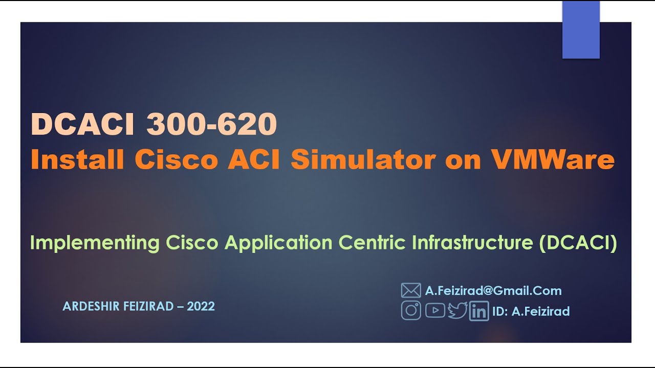Install Cisco ACI Simulator on VMWare (DCACI 300-620) - YouTube
