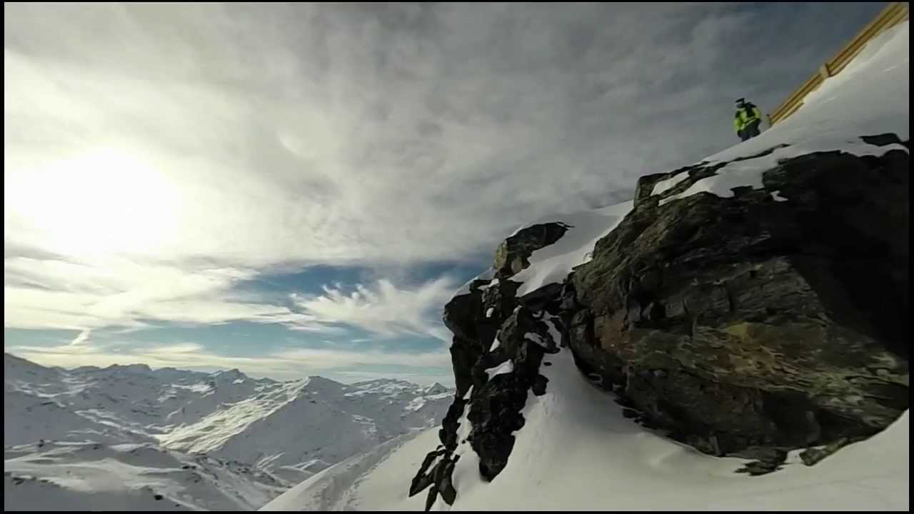 Snowboard Cliff Drop GoPro Twixtor - YouTube