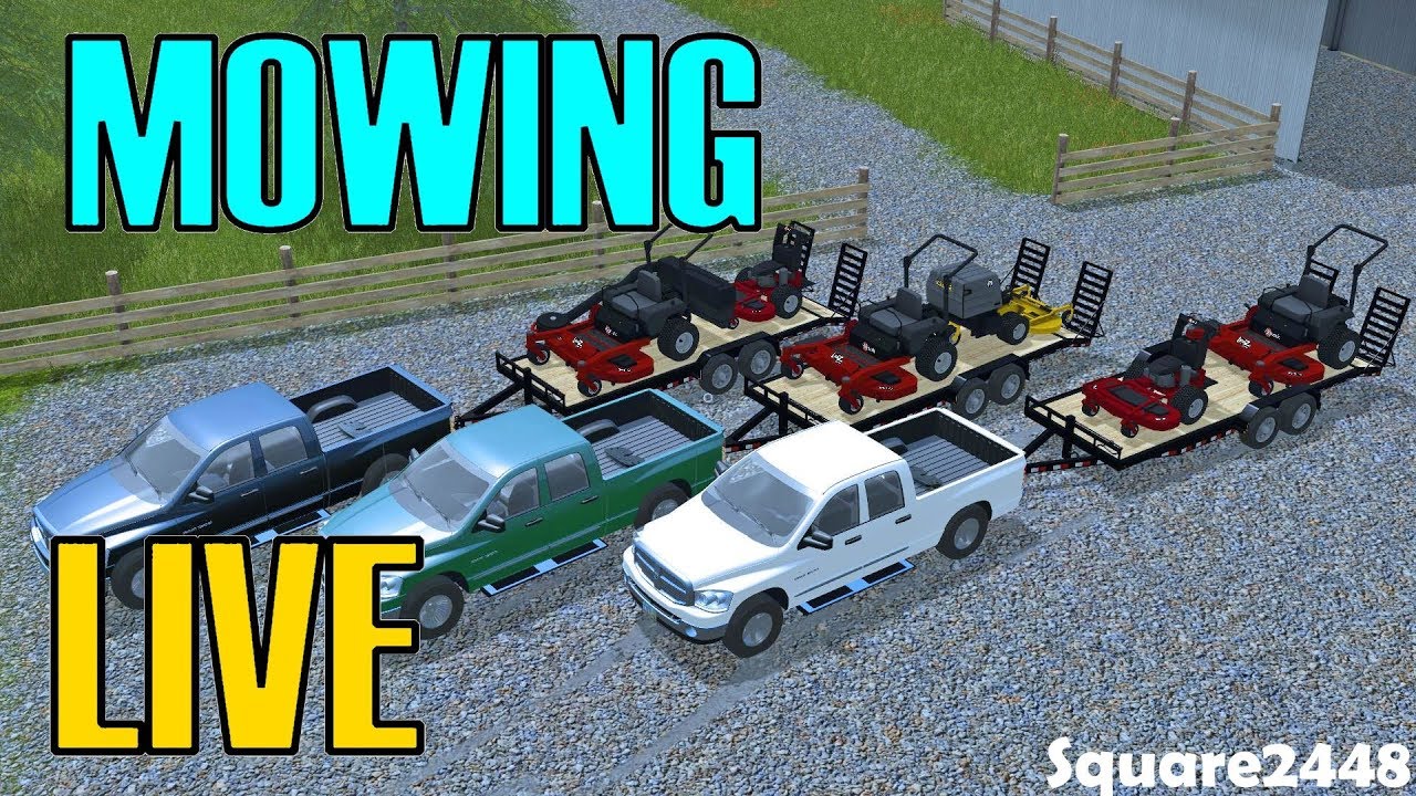 Farming Simulator 17 Live | Mowing With Subscribers | Mowing Map V2 ...