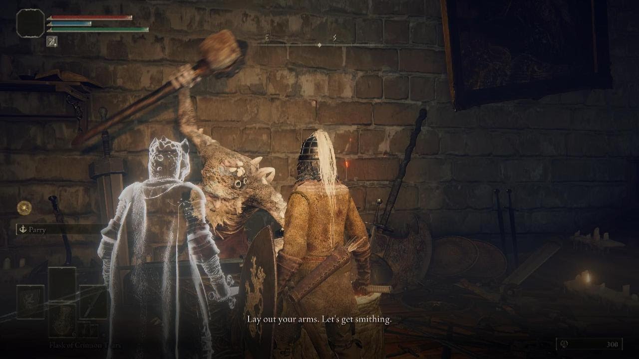 ELDEN RING PS5 Roundtable Hold 1st Encounter with Blacksmith Smithing ...