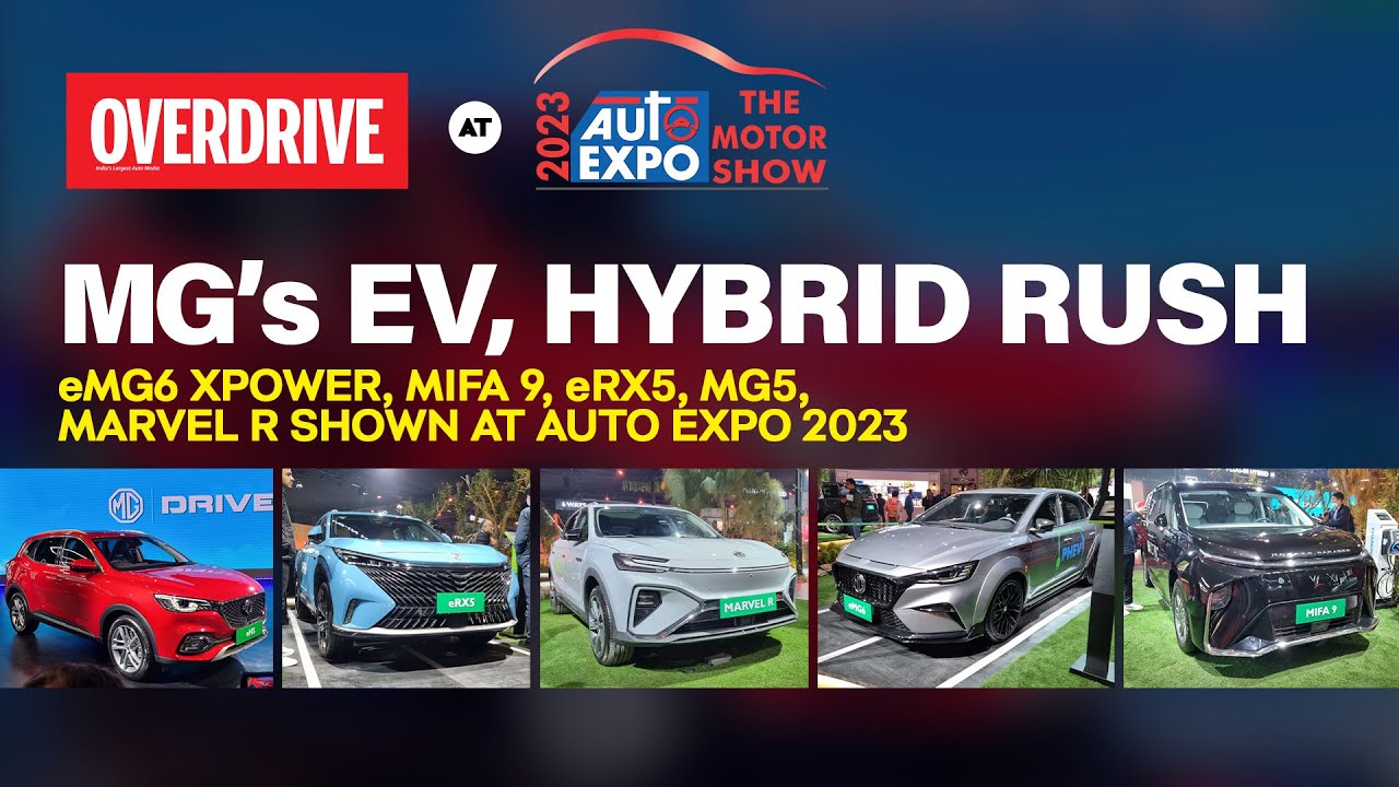 MG's EV, hybrid rush: eMG6 XPower, Mifa 9, eRX5, MG5, Marvel R shown at Auto Expo 2023 - YouTube