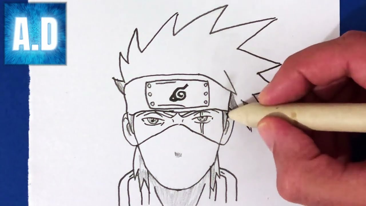 How to Draw kakashi : Easy Step-by-Step Tutorial for Beginners - YouTube