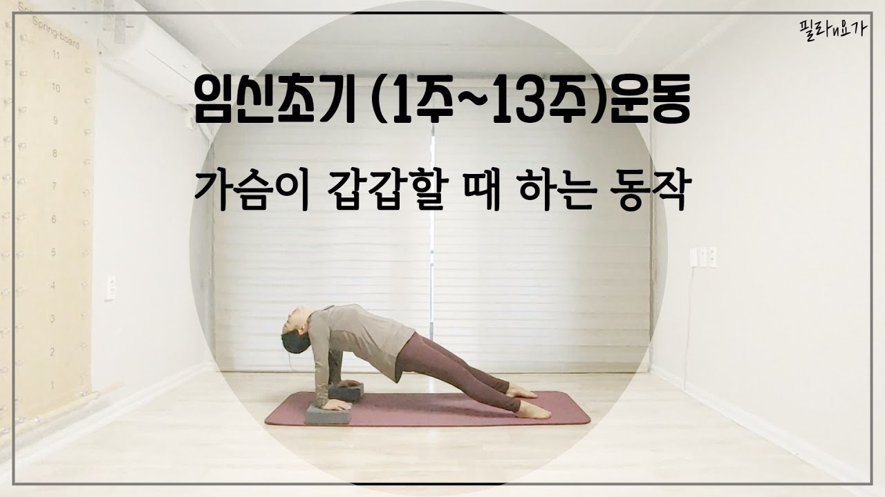 필라n요가 임신~임신 13주 까지 임신초기 임산부 운동 프로그램 가슴이 갑갑 할 때 하는 동작 소화 안 될 때