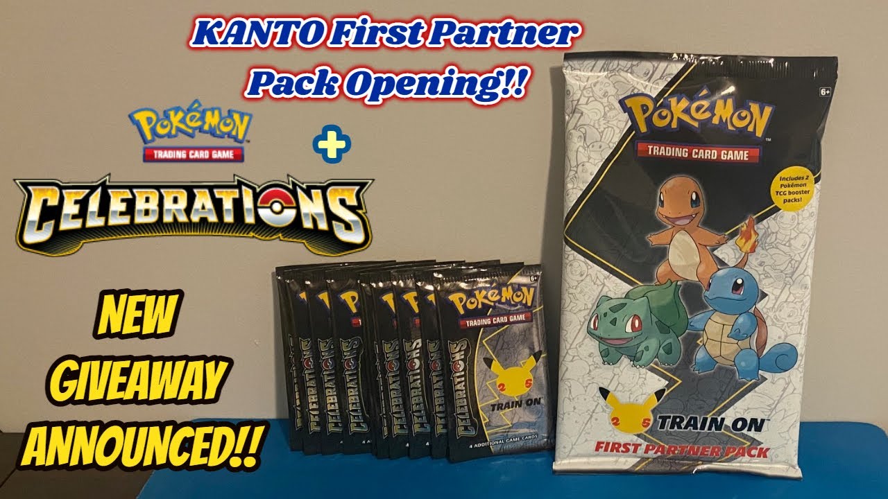 Kanto First Partner Pack + Celebrations Pokemon Card Opening!! + NEW ...